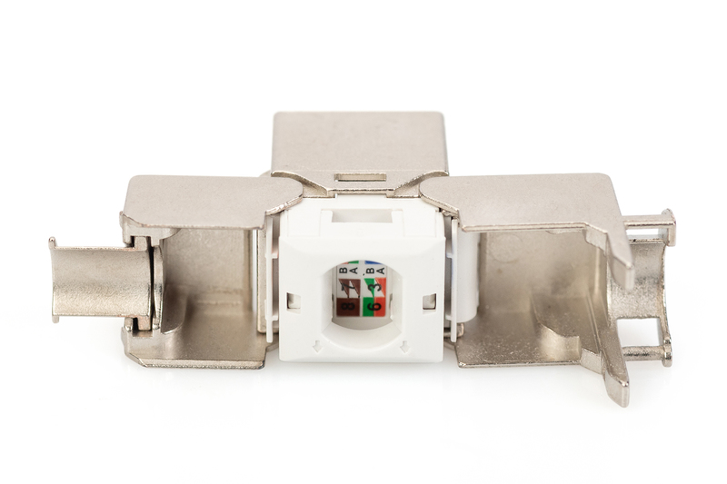 DIGITUS - Module Keystone cat.6A (profond), blindé, gris