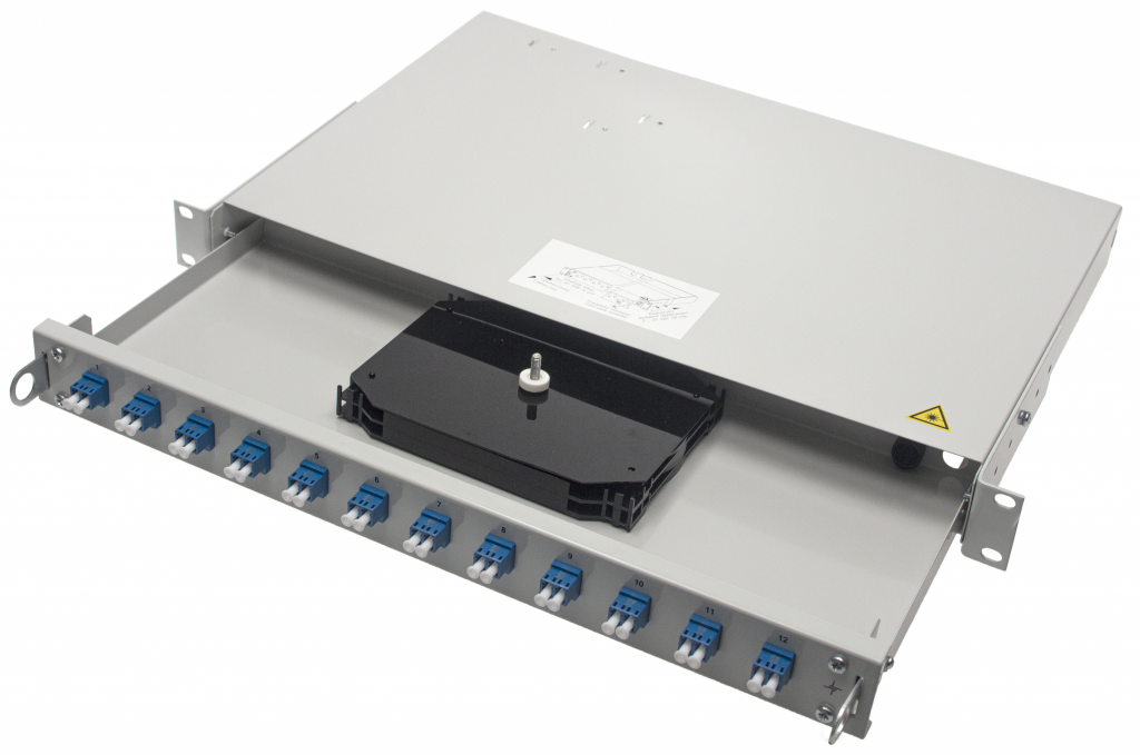 Telegartner - 19" LWL Patch Panel Profi mit 12 x ST Kupplungen