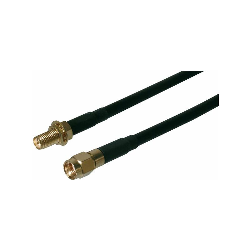 DIGITUS Rallonge cordon antenne Wifi, fiches coaxiales, 0,5m